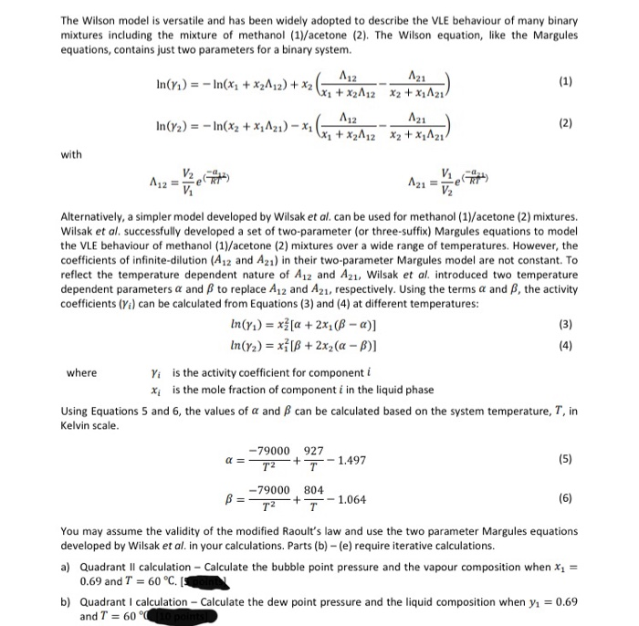 Solved (1) A21 VRT The Wilson model is versatile and has | Chegg.com