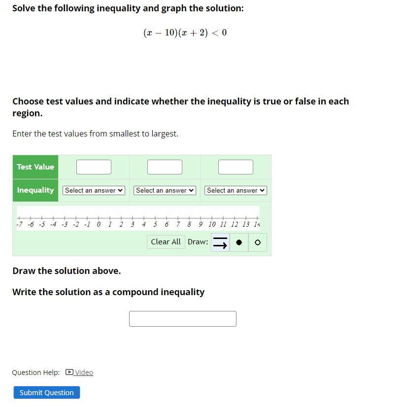 Solved Solve the following inequality and graph the | Chegg.com