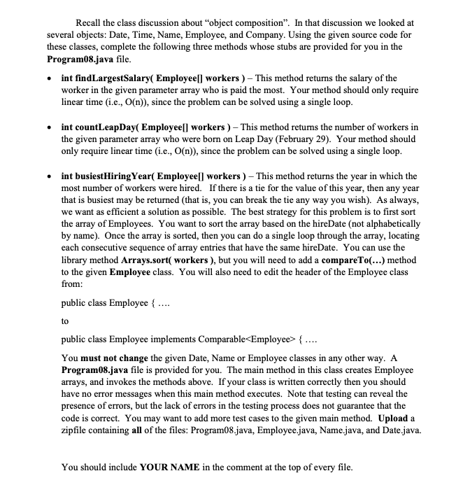 Solved Recall the class discussion about "object | Chegg.com