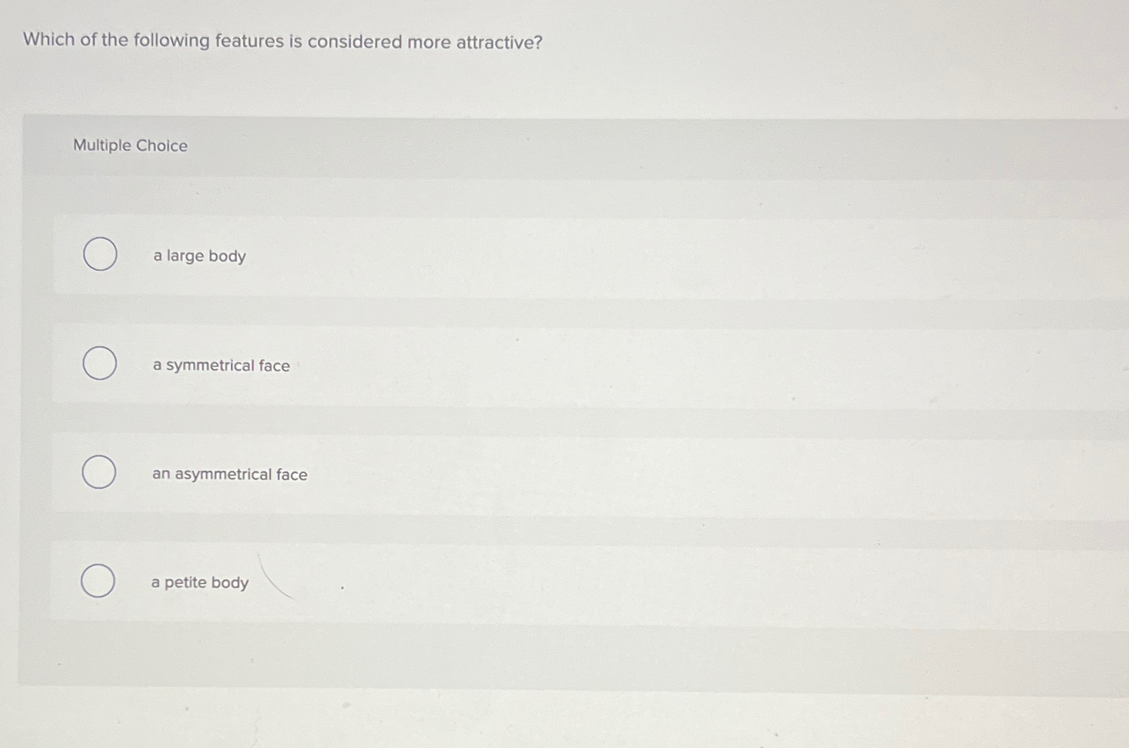 Solved Which of the following features is considered more | Chegg.com