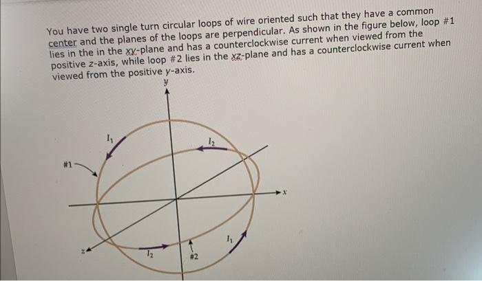 Solved You have two single turn circular loops of wire | Chegg.com