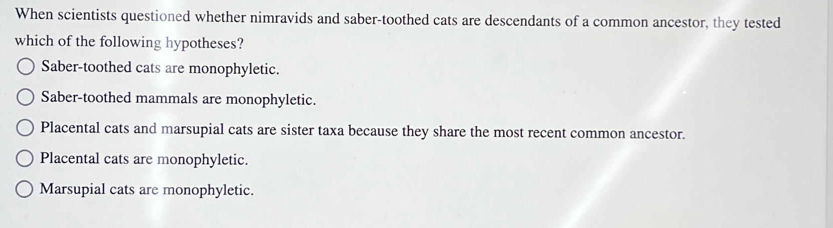 Solved When scientists questioned whether nimravids and | Chegg.com