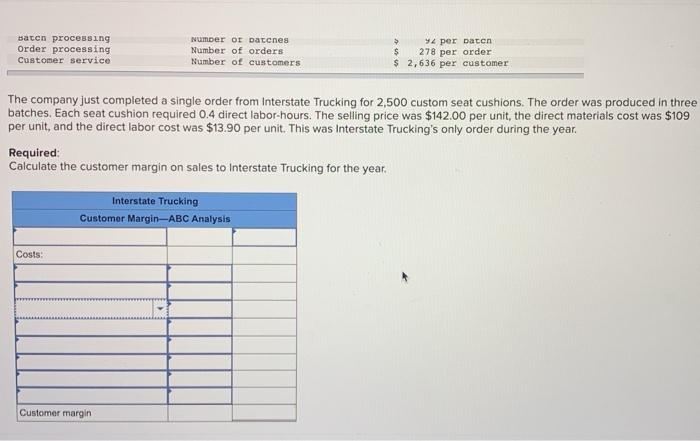 Solved Exercise 7-11 (Algo) Second-Stage Allocation and | Chegg.com