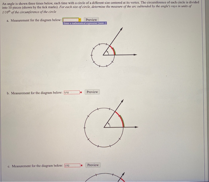 Solved An angle is shown three times below, each time with a | Chegg.com