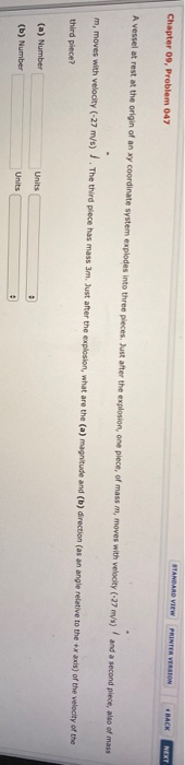 Solved Chapter 09, Problem 047 STANDARD VIEW PRINTER VERSION | Chegg.com