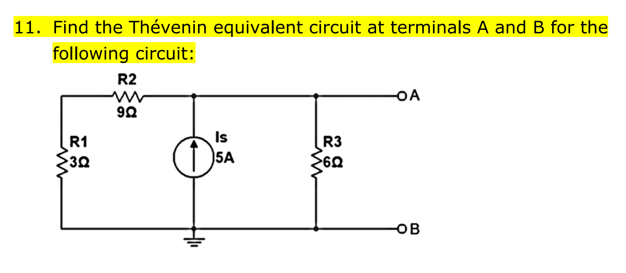 Solved Find the Thévenin equivalent circuit at terminals A | Chegg.com