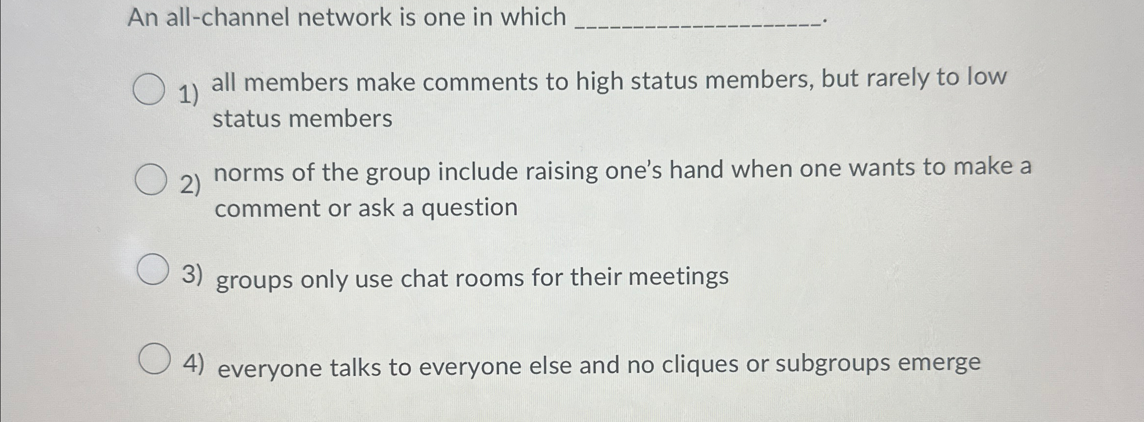 Solved An all-channel network is one in which q,all members | Chegg.com