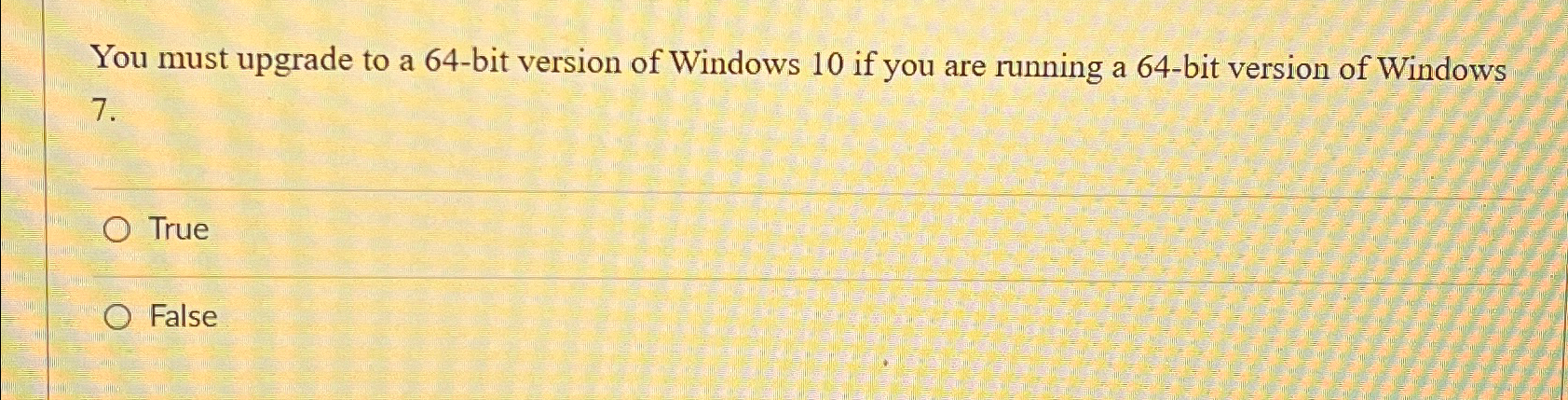 Solved You must upgrade to a 64-bit version of Windows 10 | Chegg.com