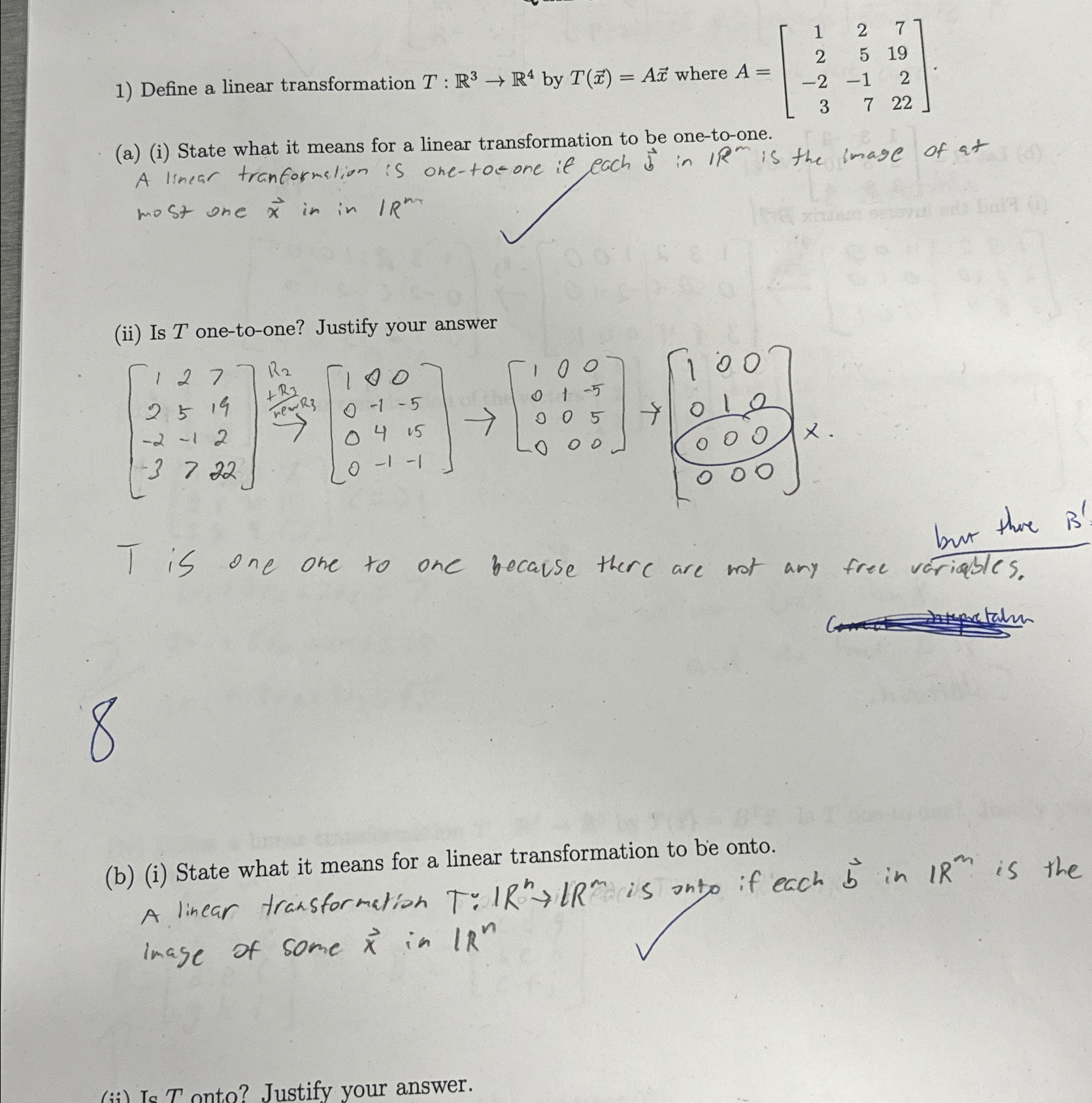 Solved Define a linear transformation T:R3→R4 ﻿by | Chegg.com