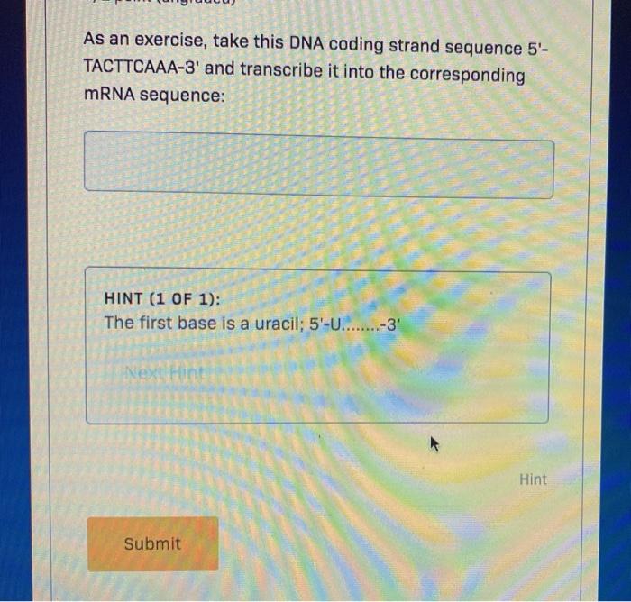 Solved Use the codon wheel to translate the mRNA sequence | Chegg.com