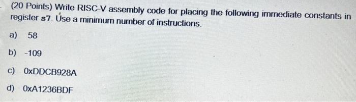 Solved (10 points) The NOR instruction is not part of the | Chegg.com