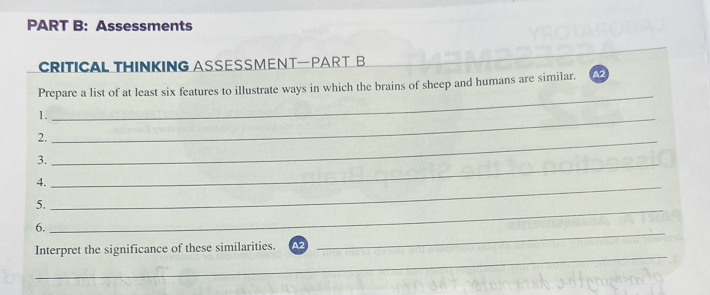 Solved PART B: AssessmentsCRITICAL THINKING ASSESSMENT—PART | Chegg.com