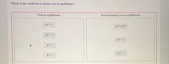 Solved Which of the conditions is always true at | Chegg.com