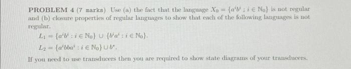 Solved PROBLEM 4 (7 marks) Use (a) the fact that the | Chegg.com