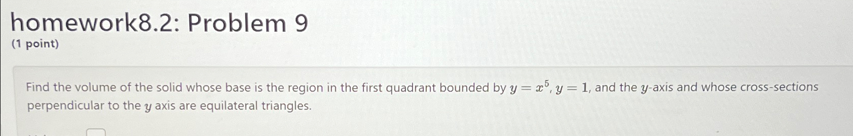Solved homework8.2: Problem 9(1 ﻿point) ﻿perpendicular to | Chegg.com
