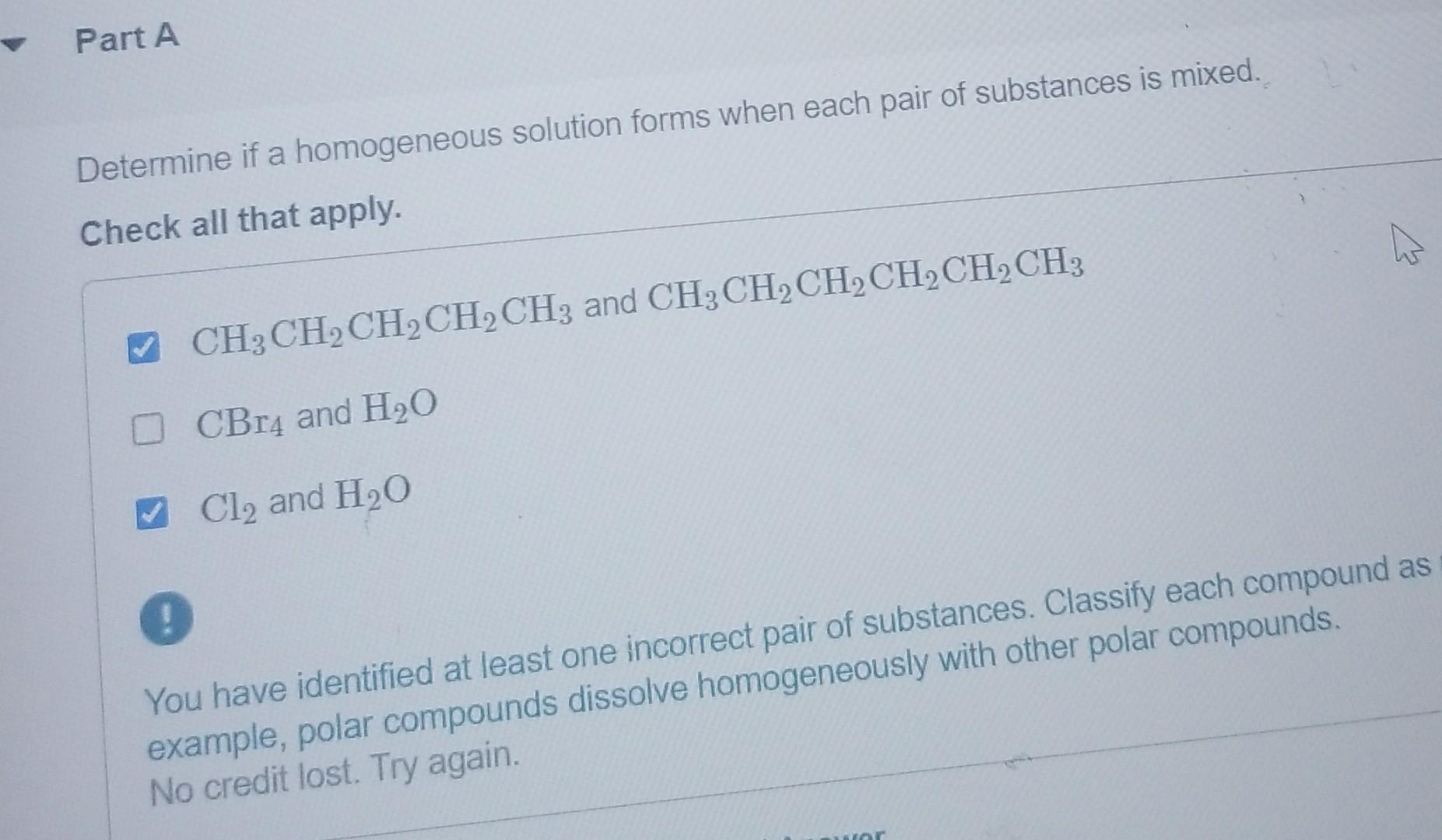 Solved Part A Determine if a homogeneous solution forms when | Chegg.com