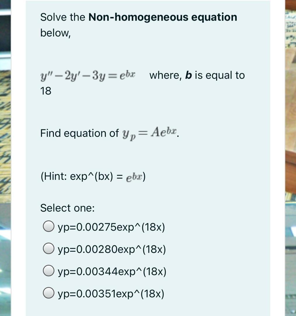 Solved Solve the Homogeneous differential equation with IVP | Chegg.com