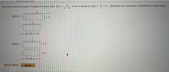 Solved Use the Inverse Function Property to show that | Chegg.com