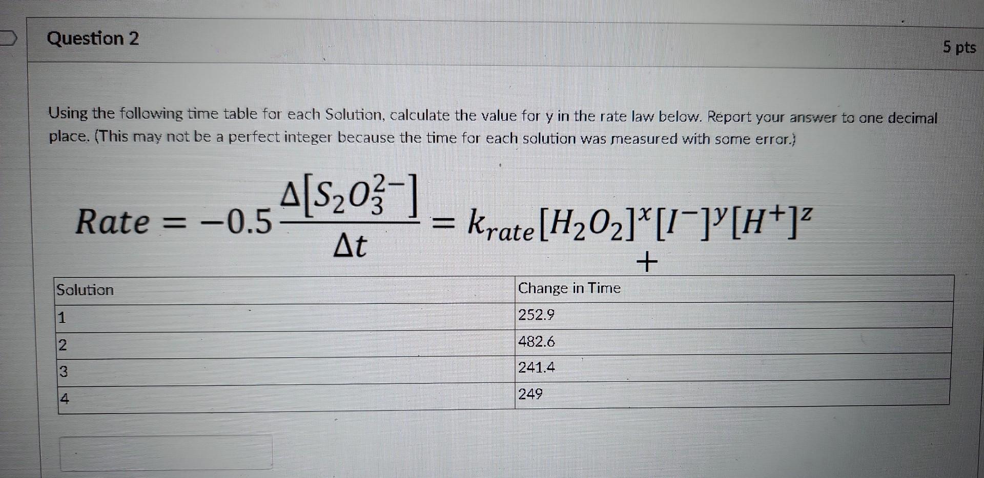 Using the following time table for each Solution, | Chegg.com