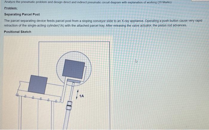 Solved Analyze the pneumatic problem and design direct and | Chegg.com