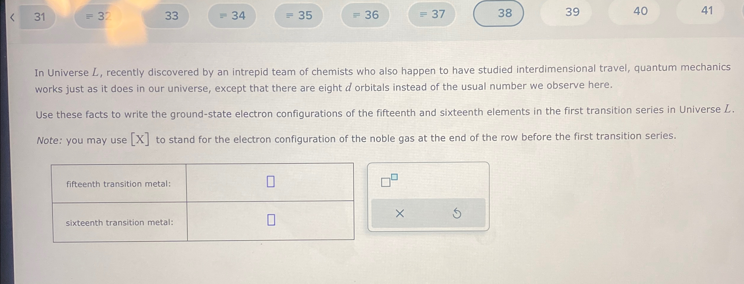 Solved 3133=37394041In Universe L, ﻿recently discovered by | Chegg.com
