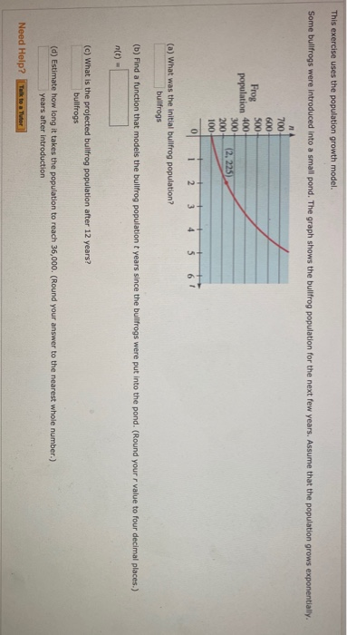 Solved This exercise uses the population growth model. Some | Chegg.com