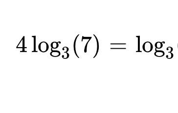 Solved 4log3(7)=log3 | Chegg.com