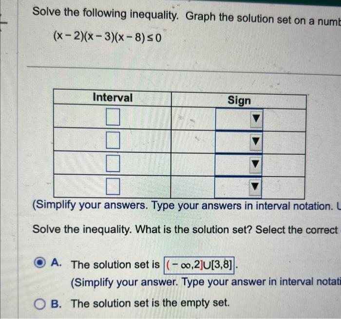 Solved Solve the following inequality. Graph the solution | Chegg.com Solved Solve the following inequality. Graph the solution | Chegg.com