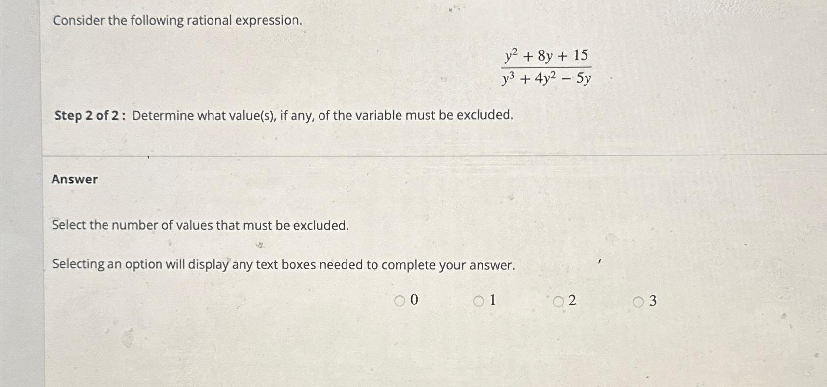 Solved Consider the following rational | Chegg.com