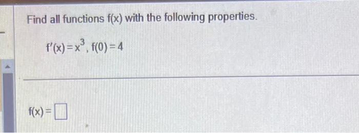 Solved Find all functions f(x) with the following | Chegg.com
