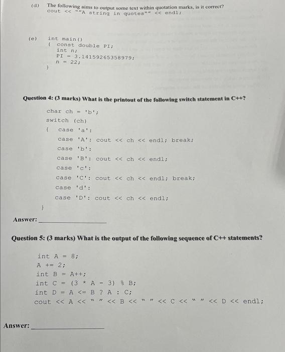 Solved Question 1: (10 marks) Construct a logical expression | Chegg.com