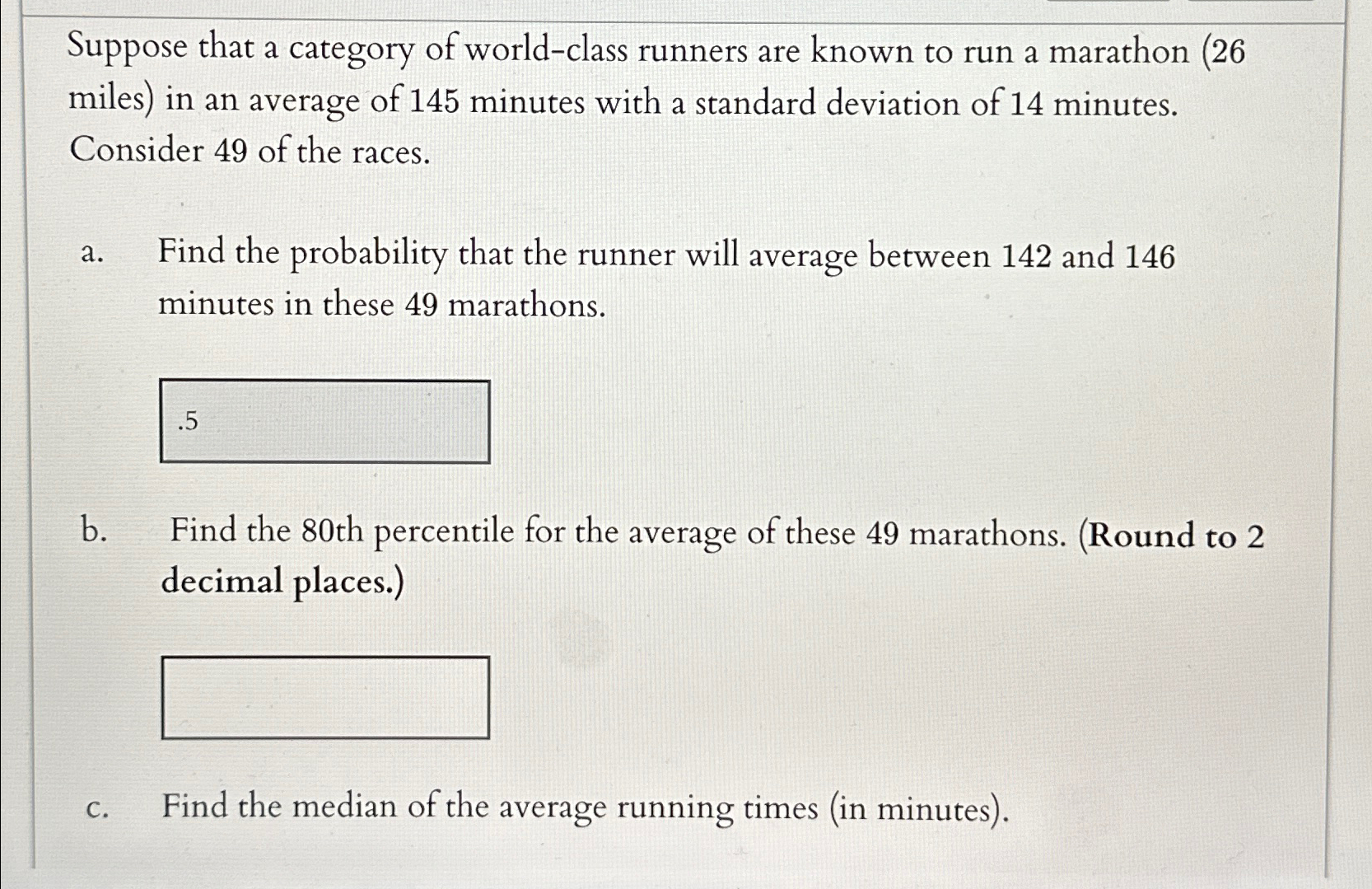 Solved Suppose that a category of world-class runners are | Chegg.com