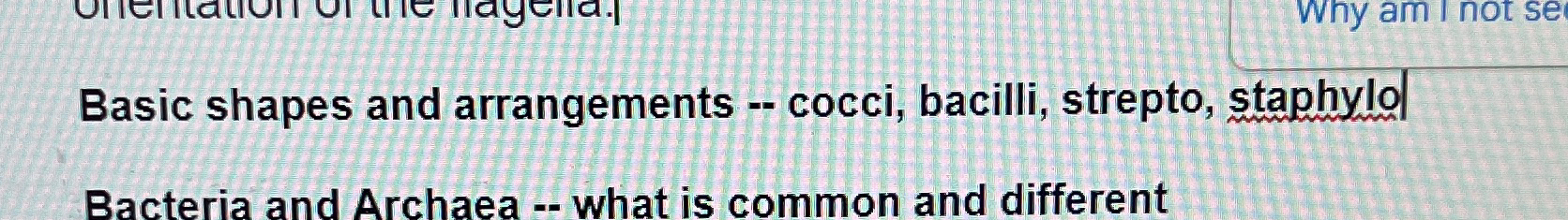 Solved Basic shapes and arrangements -- ﻿cocci, bacilli, | Chegg.com