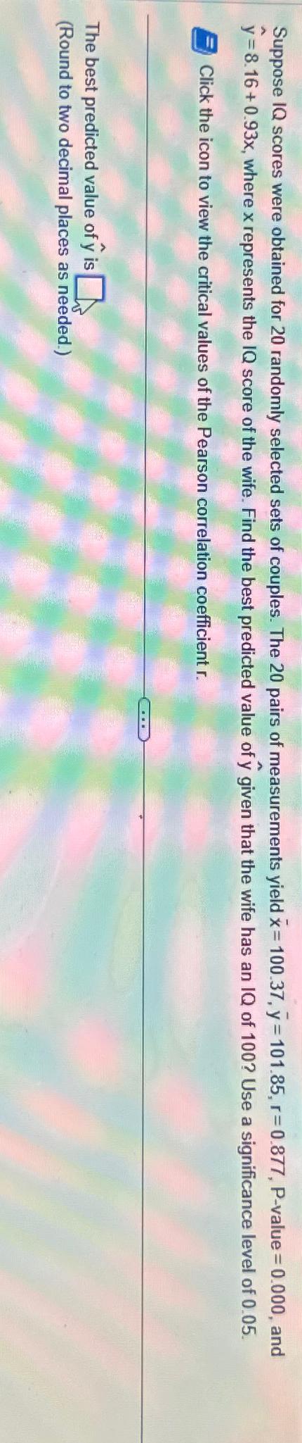 Solved Suppose IQ scores were obtained for 20 ﻿randomly | Chegg.com