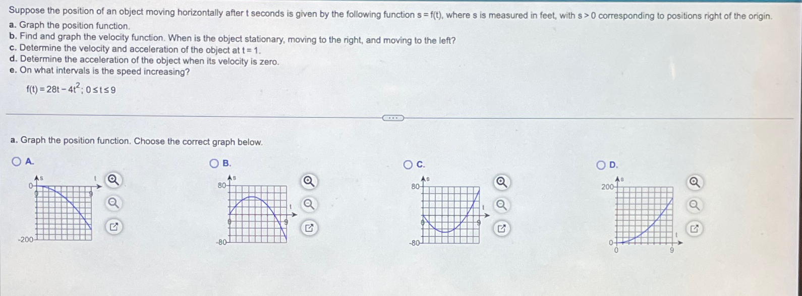 Suppose The Position Of An Object Moving Horizontally