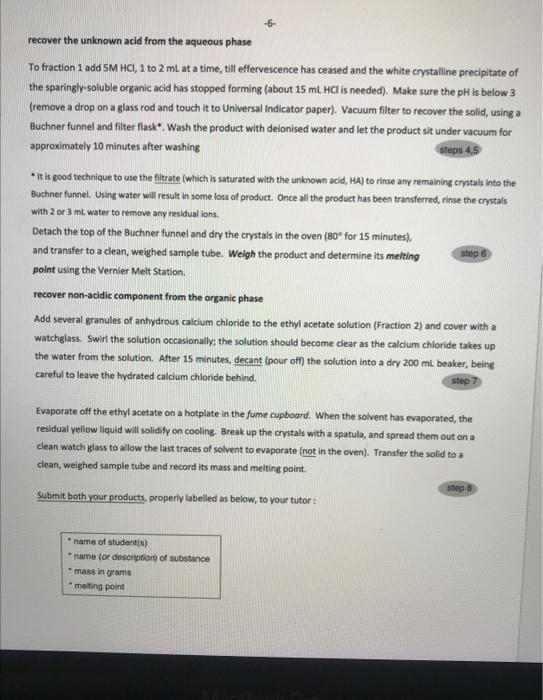 Solved 1. In general, how can the organic and aqueous layers | Chegg.com