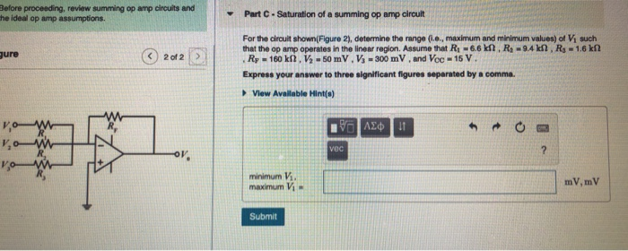 Solved Before proceeding, review summing op amp circuits and | Chegg.com
