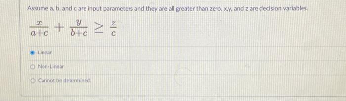 Solved Assume a, b, and care input parameters and they are | Chegg.com