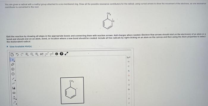 Solved the monovalent radical. contrisutor is competed fo | Chegg.com