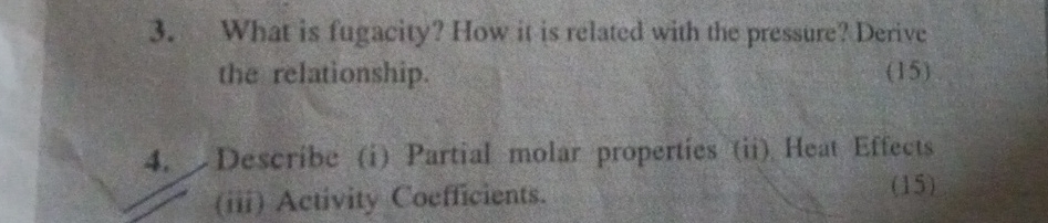 Solved What is fugacity? How if is related with the | Chegg.com