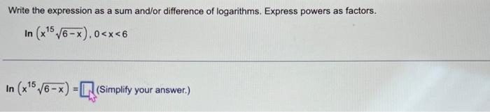 Solved Write the expression as a sum and/or difference of | Chegg.com