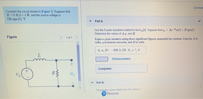 Solved Constant Consider the circuit shown in (Figure 1). | Chegg.com