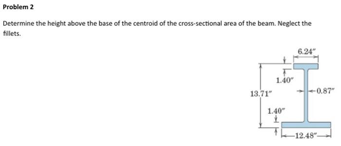 Solved Determine the height above the base of the centroid | Chegg.com