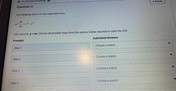 Solved The following ODE is in non-separable form. | Chegg.com