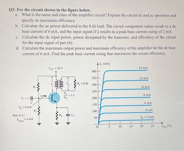 Solved Q2: For the circuit shown in the figure below, a. | Chegg.com