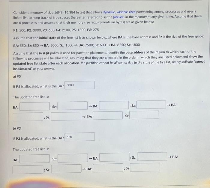 Consider a memory of size 16KB (16,384 bytes) that | Chegg.com