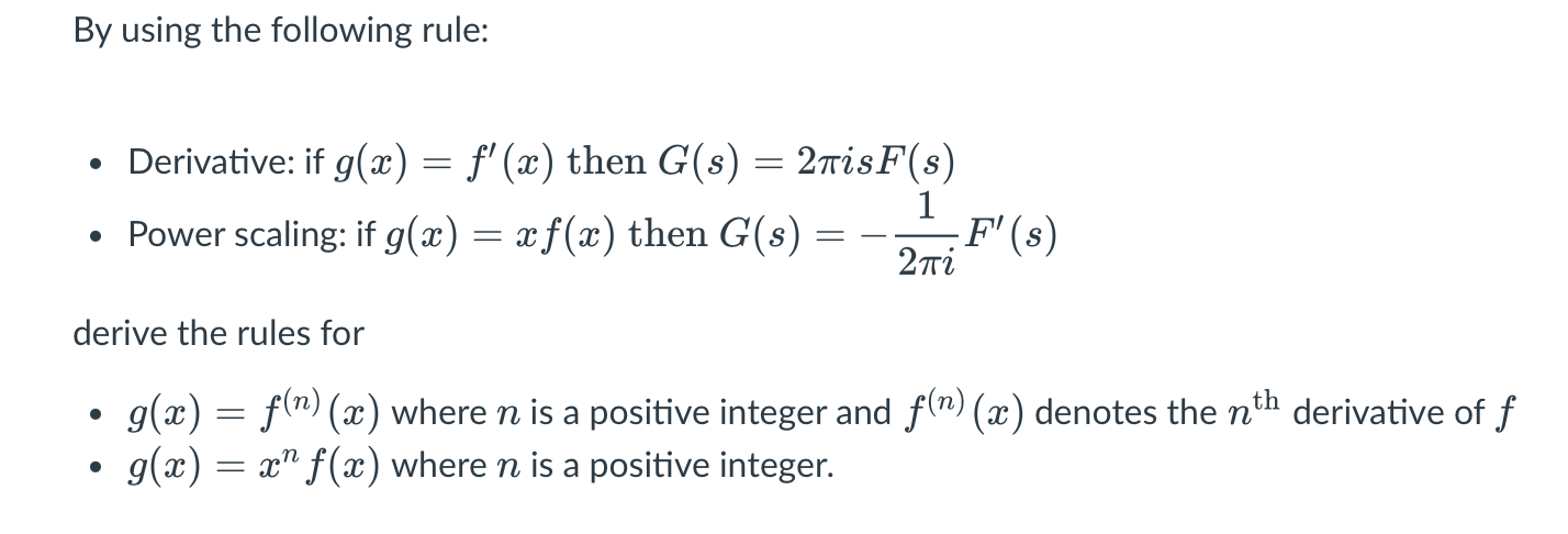 Solved By using the following rule:Derivative: if | Chegg.com