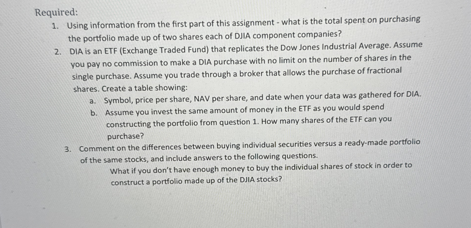 Solved Required:Using information from the first part of | Chegg.com