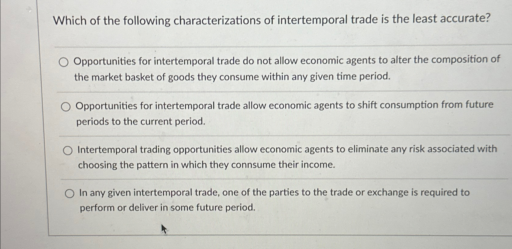 Solved Which of the following characterizations of | Chegg.com