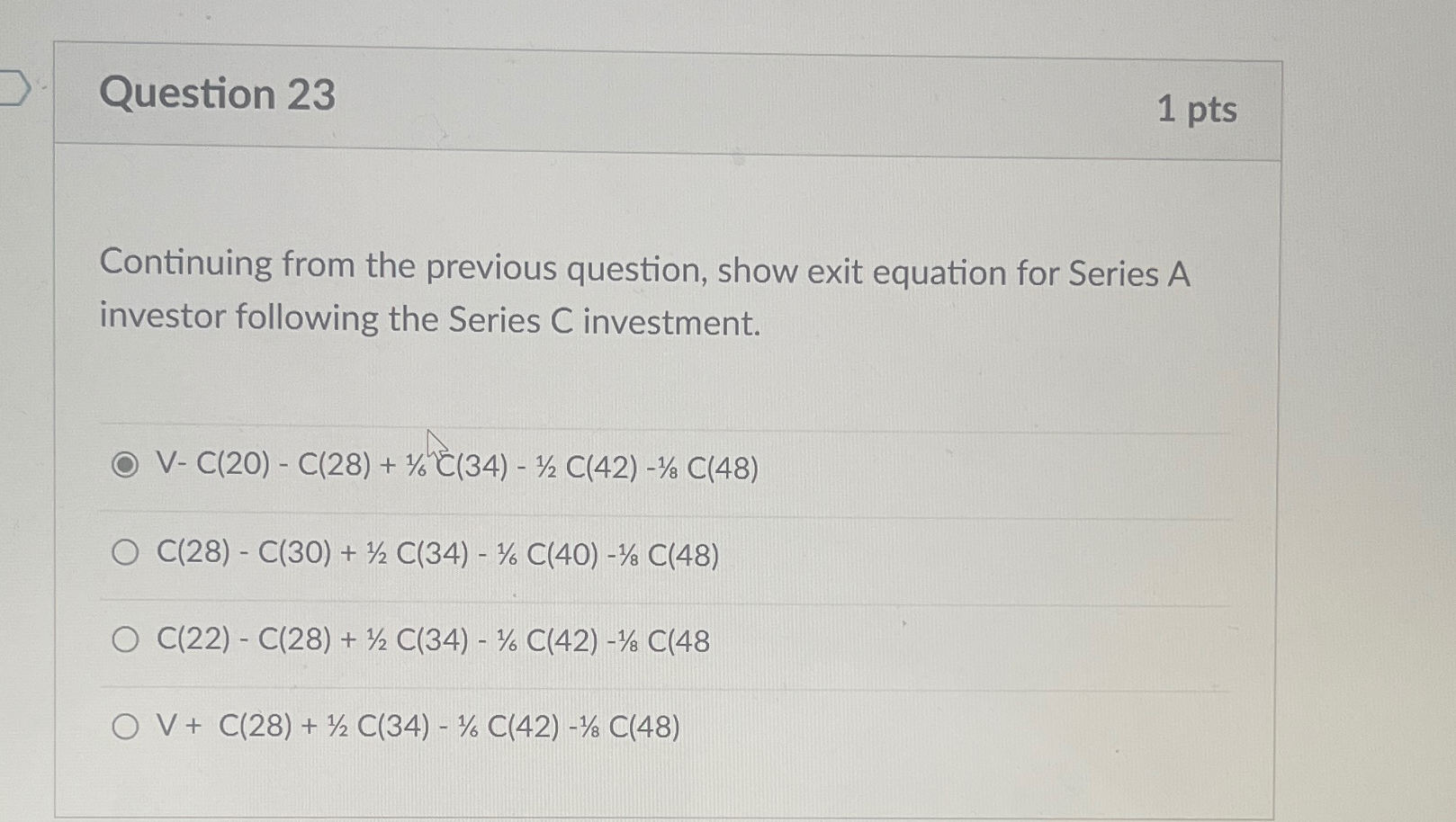 Solved Question 231 ﻿ptsContinuing from the previous | Chegg.com